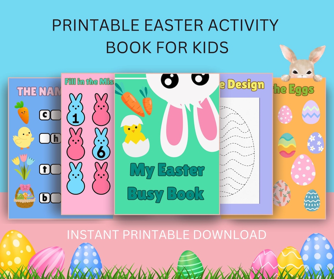 Printable Easter Activity Book for Kids - Educational Printable Activities for Kids, Toddlers ...