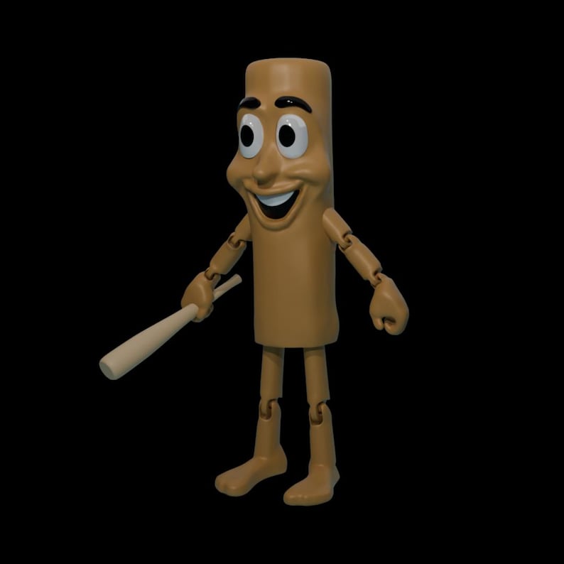 Tung Tung Saur Flexi STL – Articulated Brainrot Creature 3D Print File – Flexi Toy Model for ...