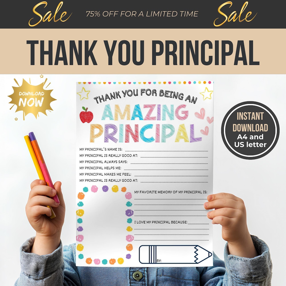 Thank You Principal Printable PDF | Principal Appreciation Gift From ...