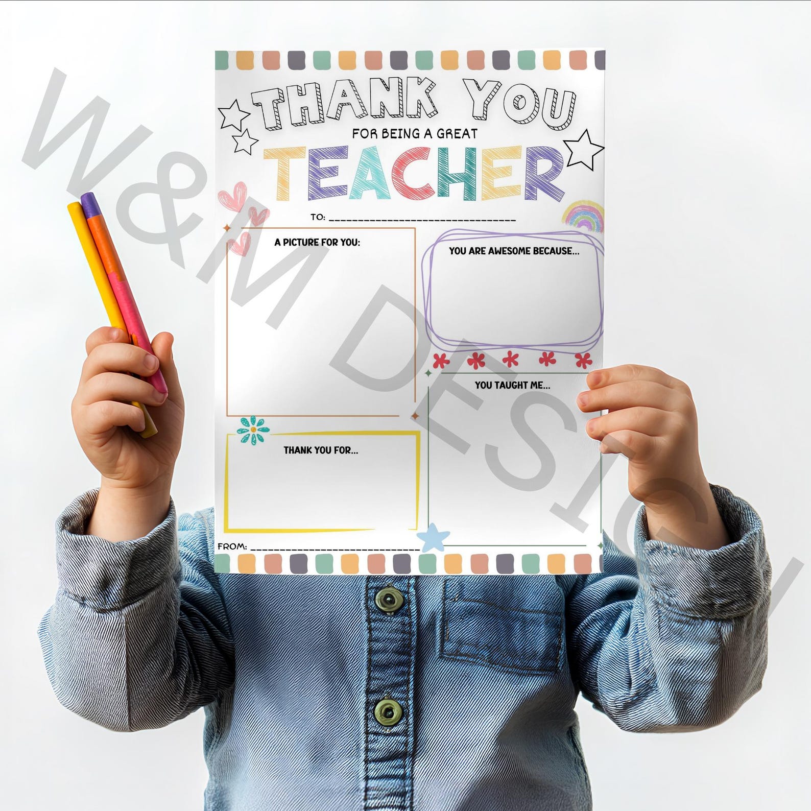 Teacher Appreciation Printable PDF | Thank You for Being a Great ...