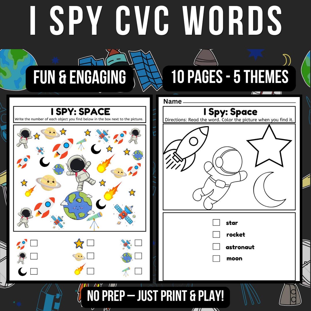 I Spy CVC Words Game Printable - Etsy