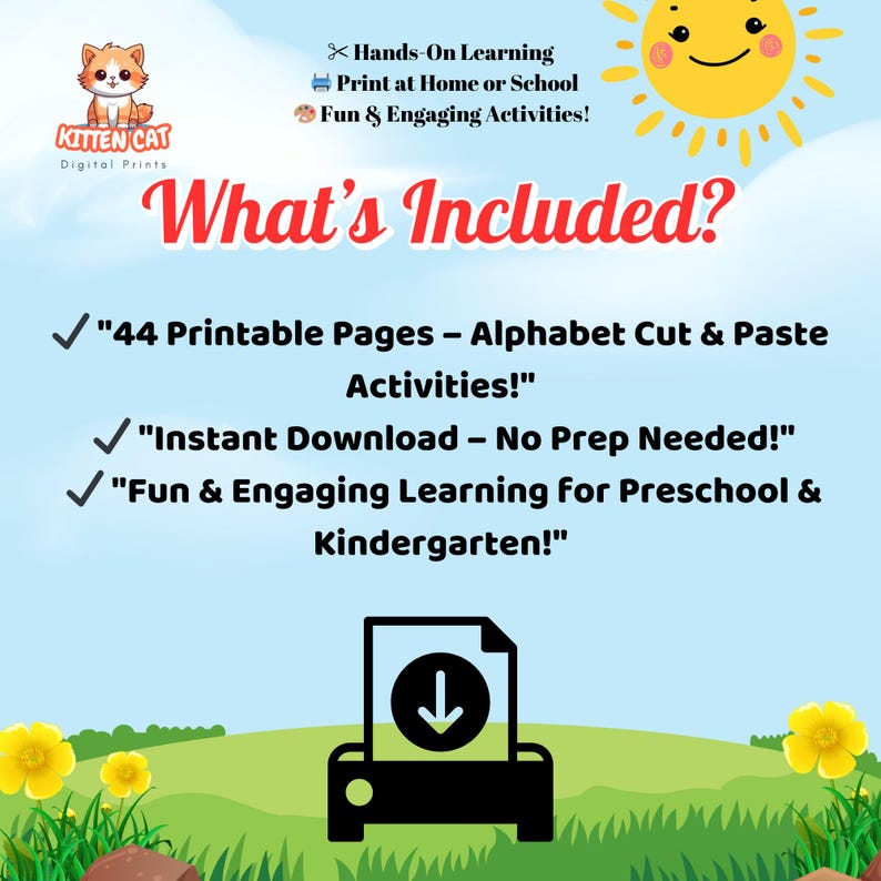 Cut and Paste Alphabet Learning Set Hands on Phonics and Letter ...