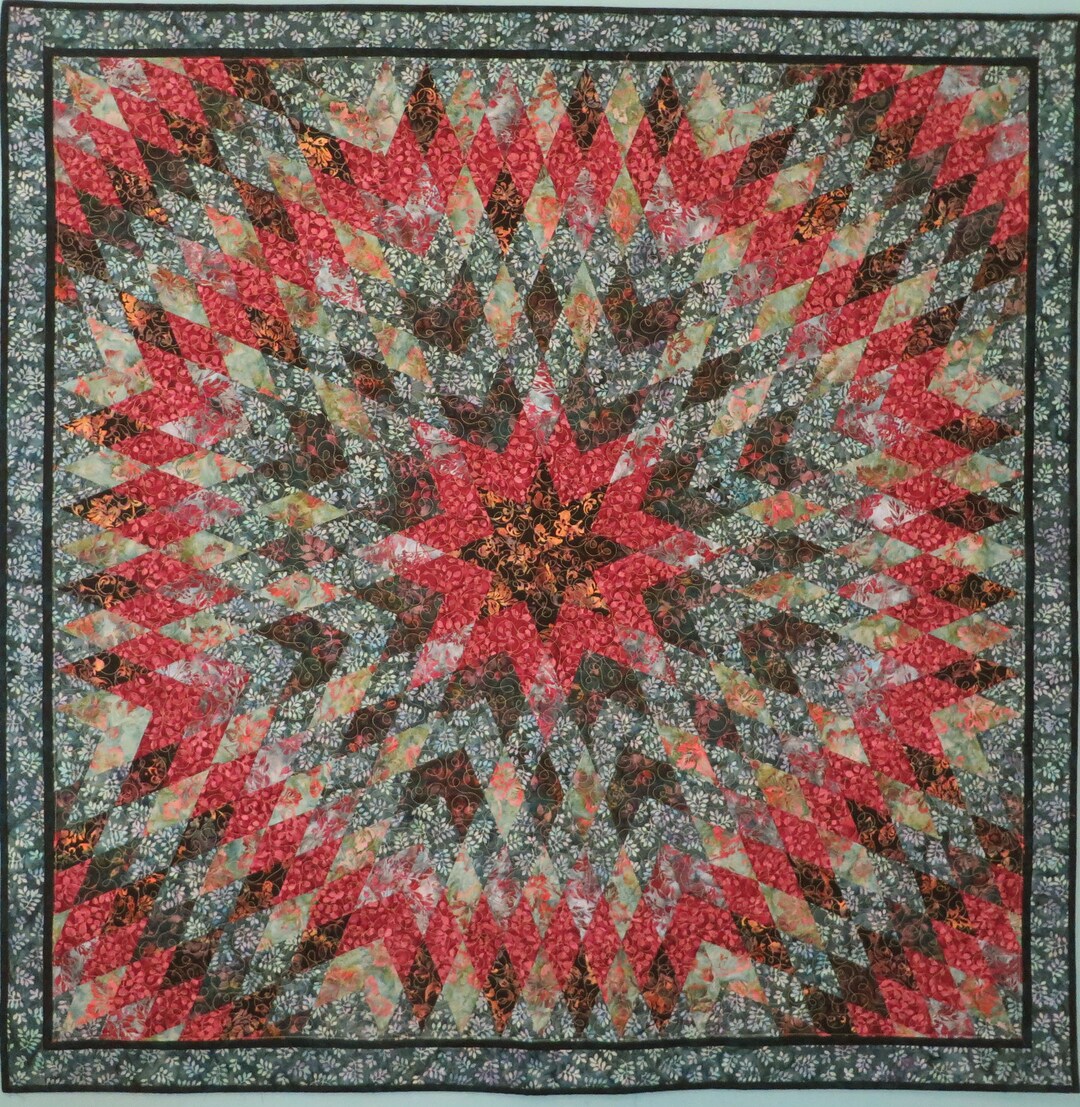 Quilted Batik Couch Throw/tablecloth - Etsy