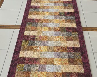 Quilted Batik Bargello Table Runner - Etsy