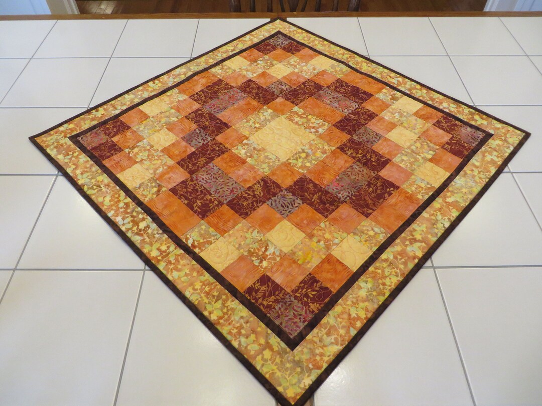 Quilted Batik Table Topper - Etsy