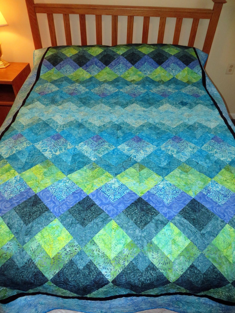 Twin Sized Batik Quilt - Etsy