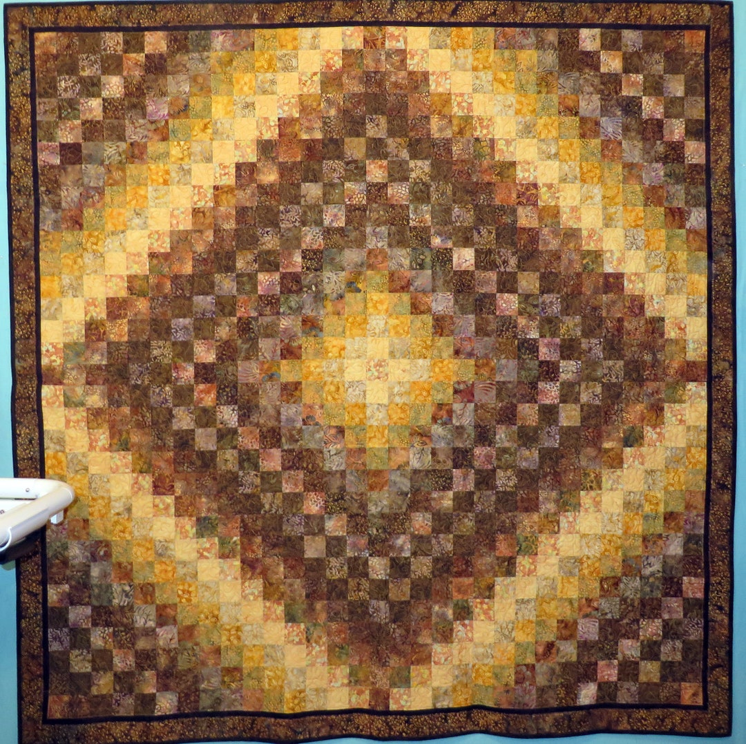 Quilted Batik Couch Throw Bed Topper Tablecloth - Etsy