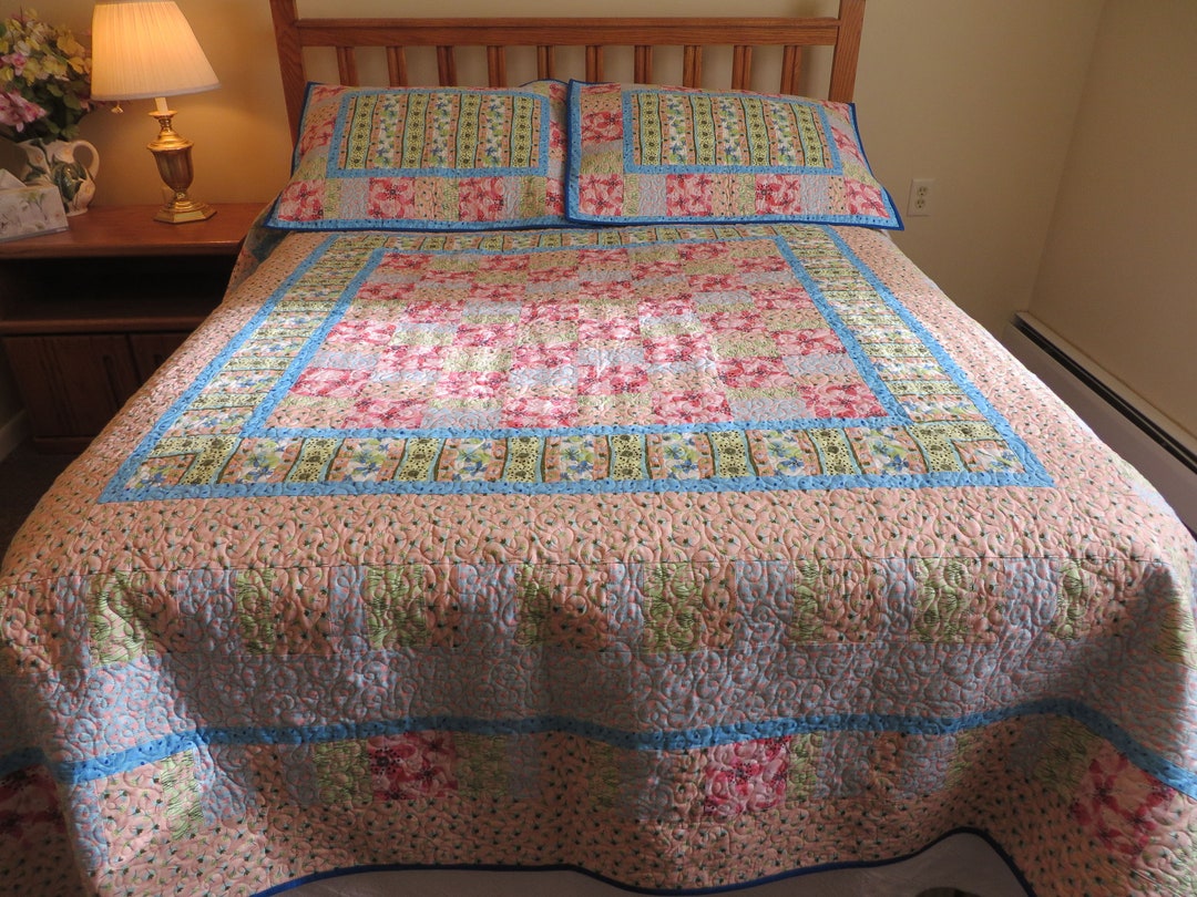 Queen/full Patchwork Quilt Set - Etsy