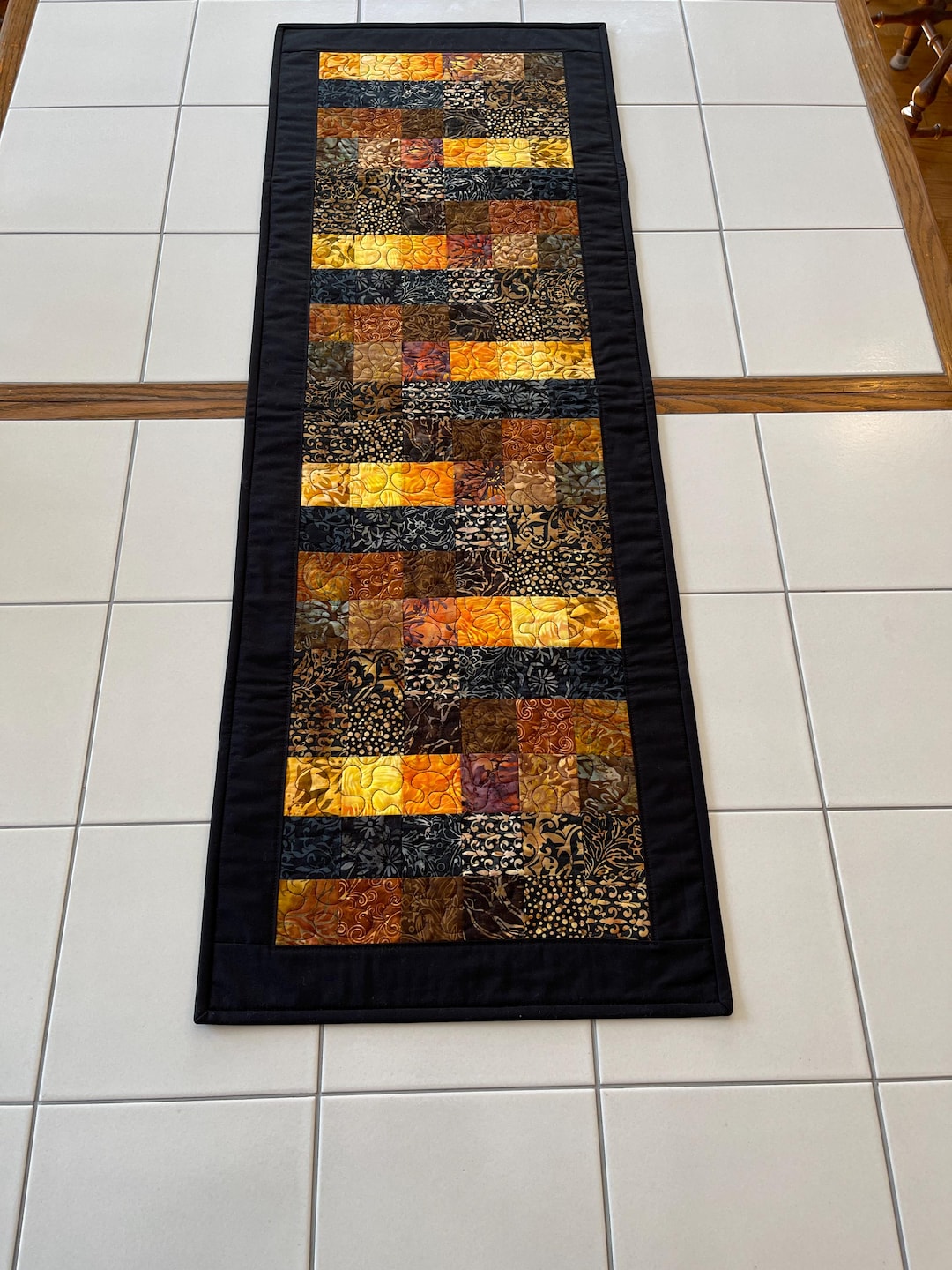 Quilted Batik Table Runner - Etsy