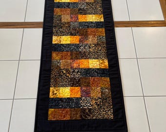Batik Handmade Patchwork Table Runner in Earthtones - Etsy