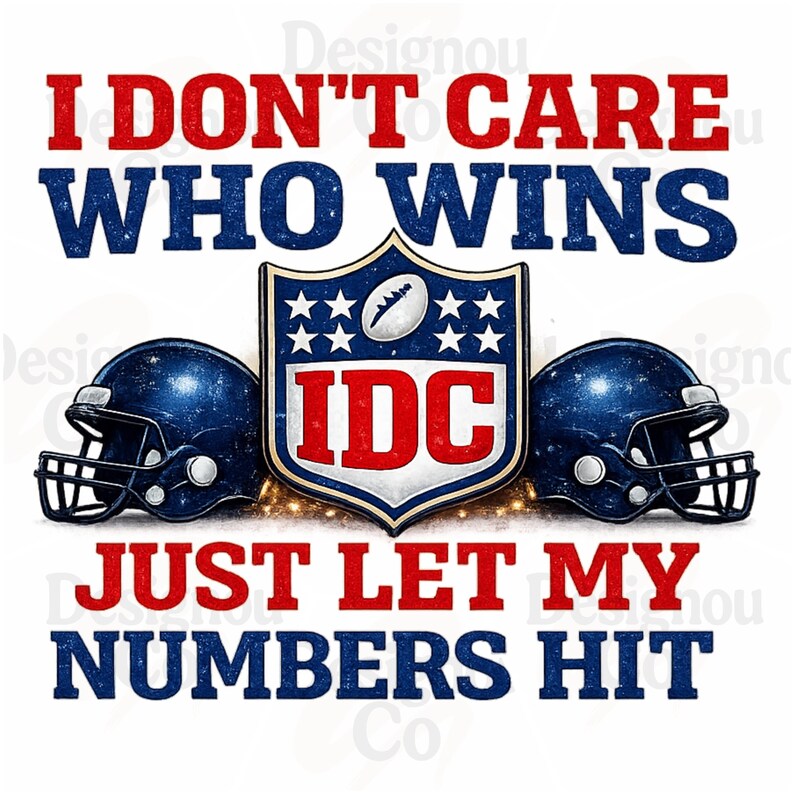 I Don't Care Who Wins Just Let My Numbers Hit PNG, Funny Football Fan ...