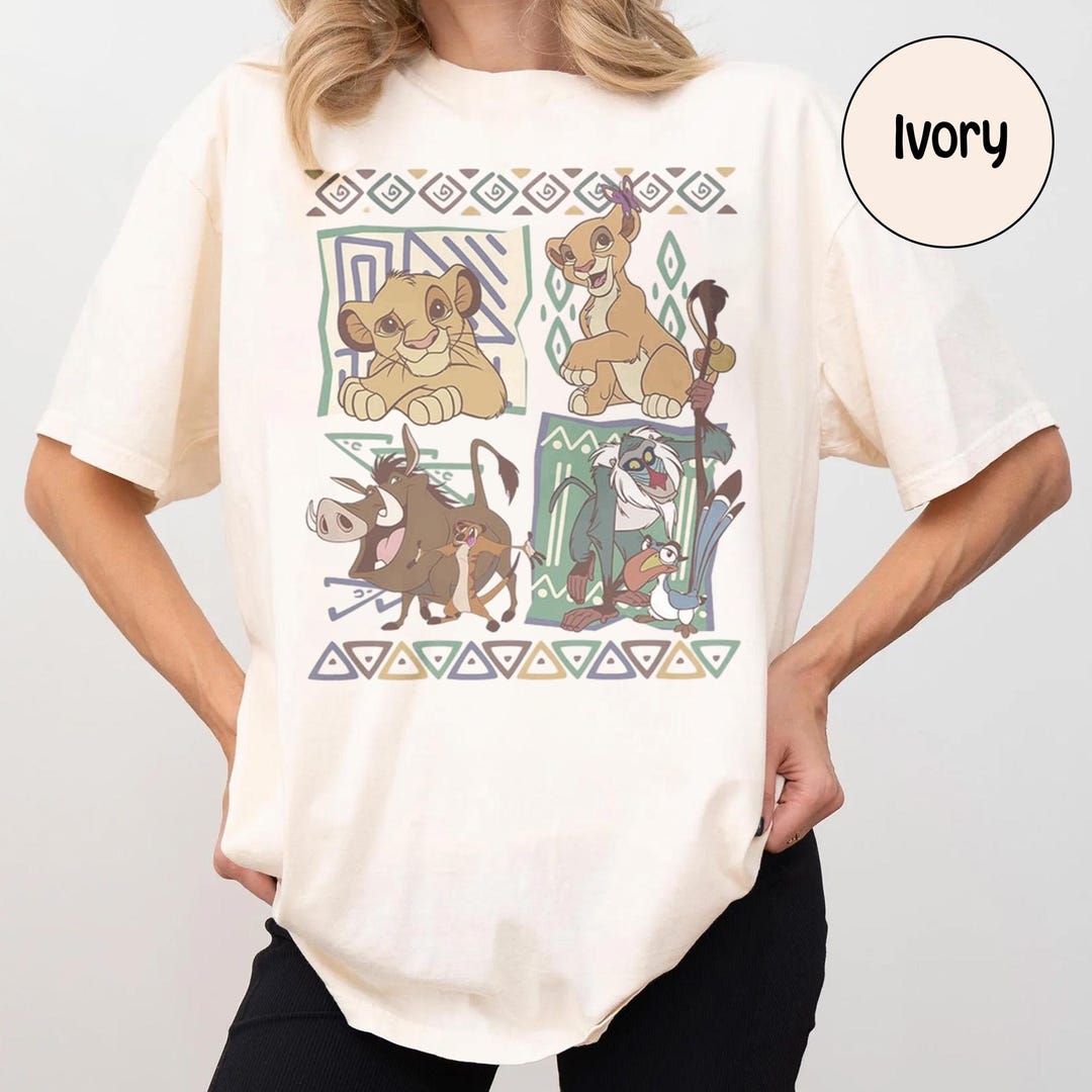 Disneyland Simba Pumbaa Timon Comfort Color T-shirt, Disney Lion King ...