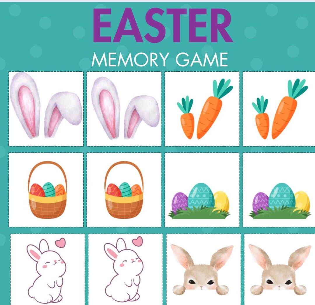 Easter Memory Game - Etsy
