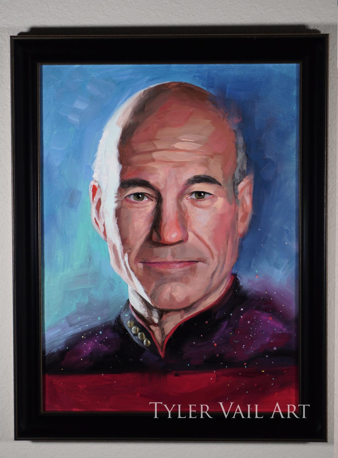 Orginal Oil Painting Art of Jean-luc Picard From Star Trek by Tyler Vail - Etsy