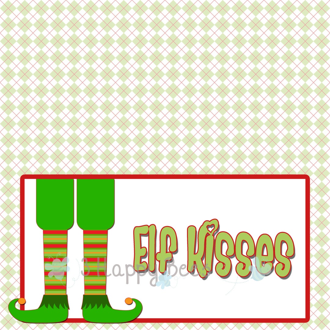 Elf Kisses Treat Bag Topper DIY Printable - Etsy