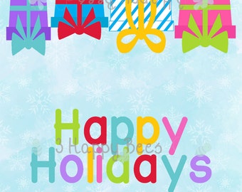 Printable Happy Holidays Food Bag Treat Topper With Snowman - Etsy