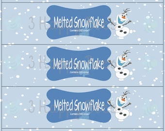 Olaf Bottle Label | Etsy