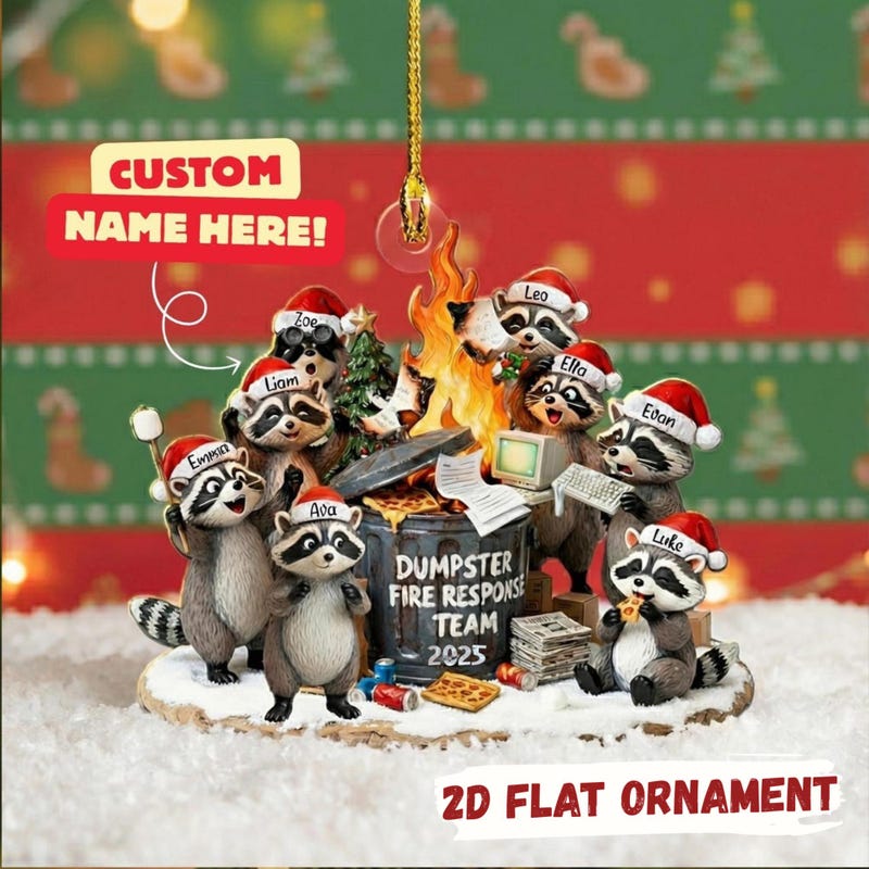 Dumpster Fire Name Tag - Etsy