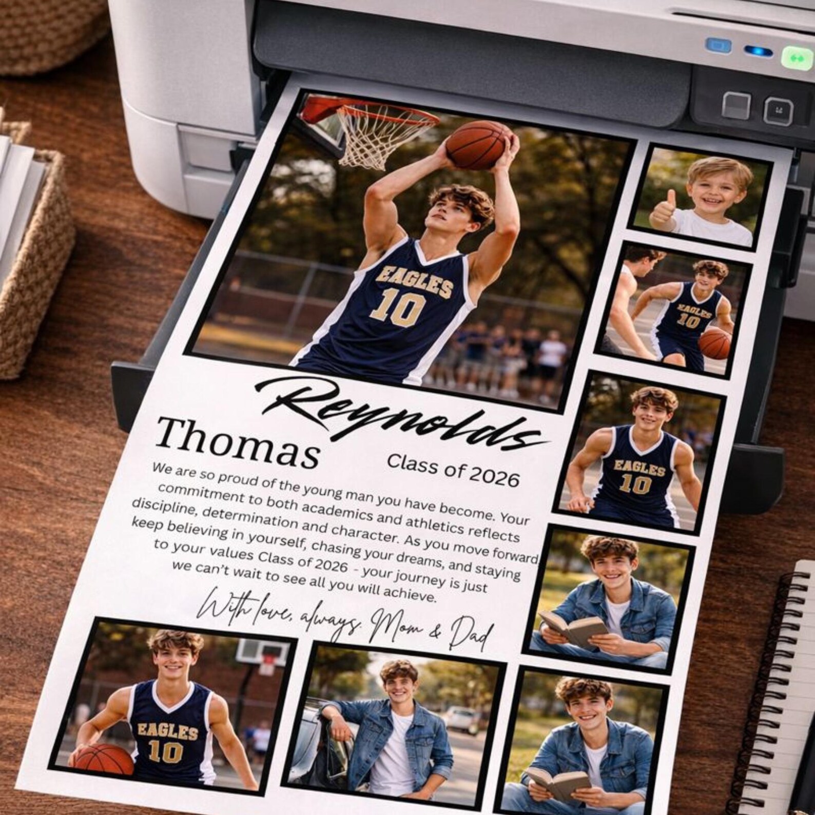 Senior Yearbook Ad Template for Son | Full Half Quarter Page | Canva ...