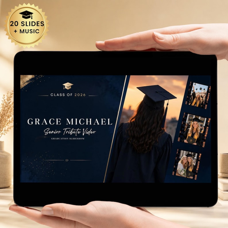 Graduation Slideshow Canva Template, Senior Tribute Video, Class of ...