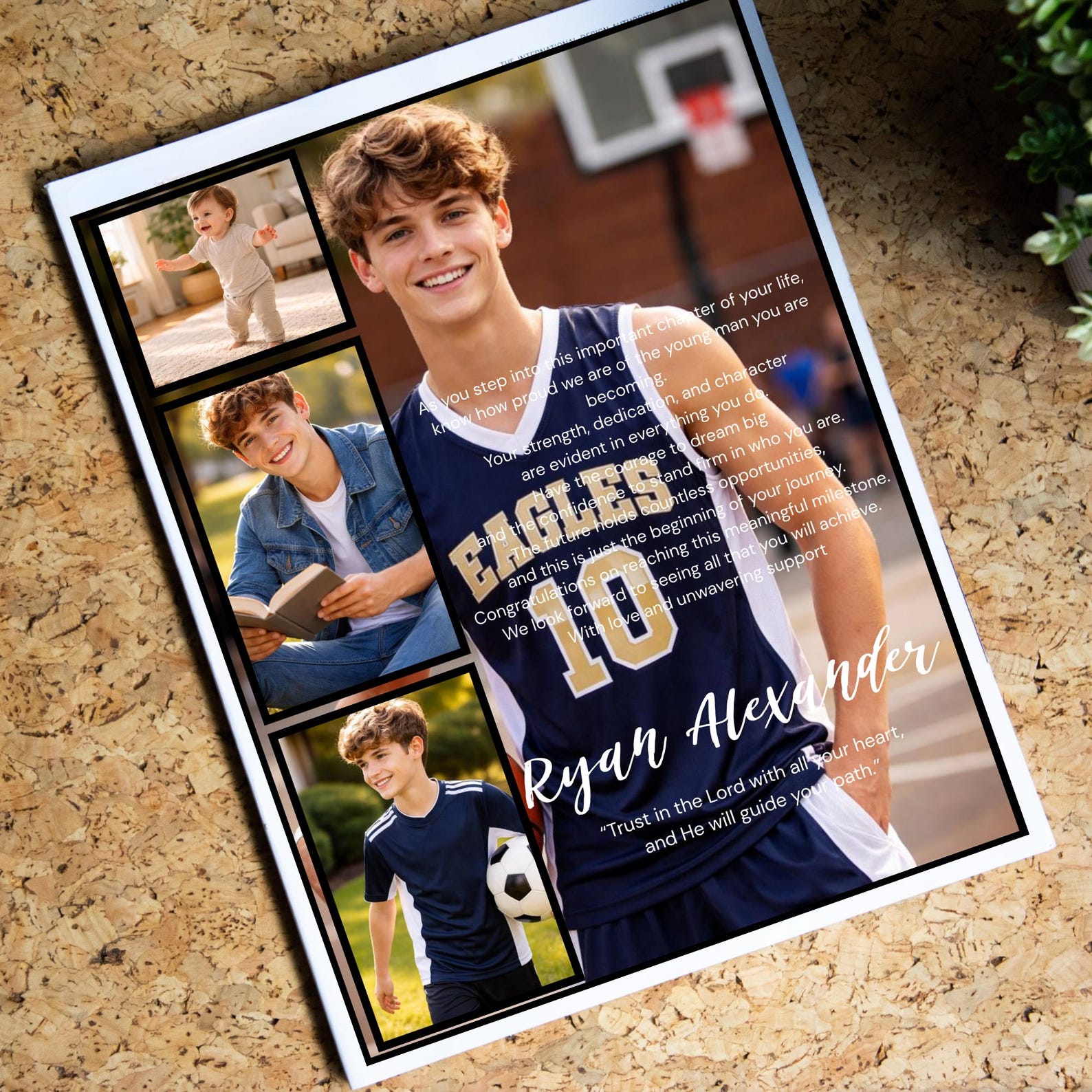 Senior Yearbook Ad Template for Boy Full Half Quarter Page Canva ...