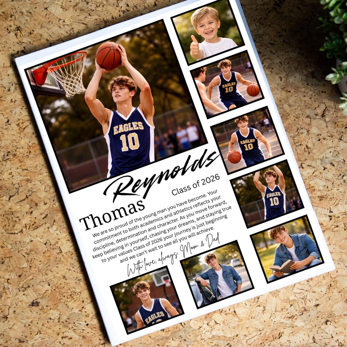 Senior Yearbook Ad Template for Son | Full Half Quarter Page | Canva ...