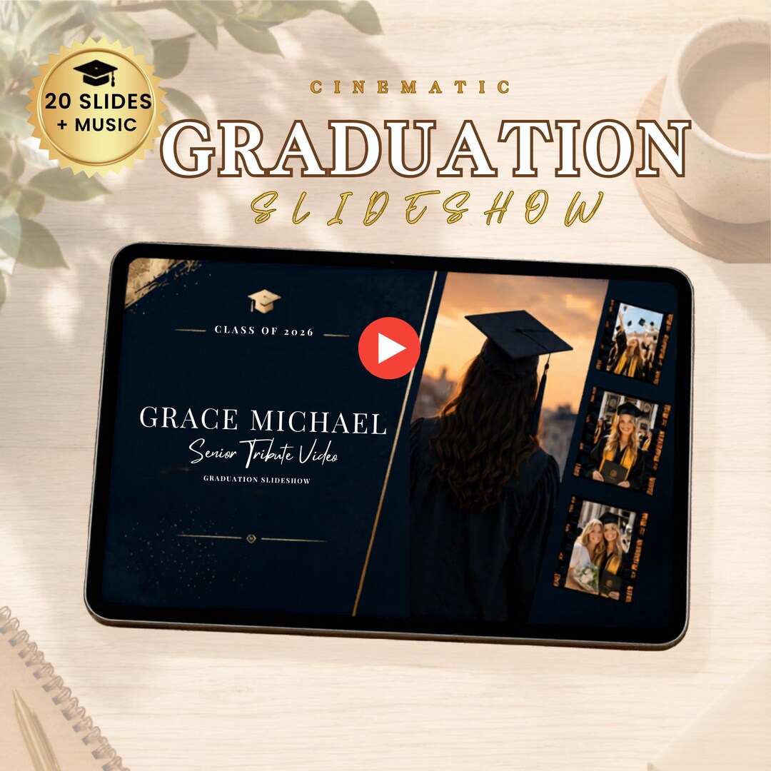 Graduation Slideshow Canva Template, Senior Tribute Video, Class of ...