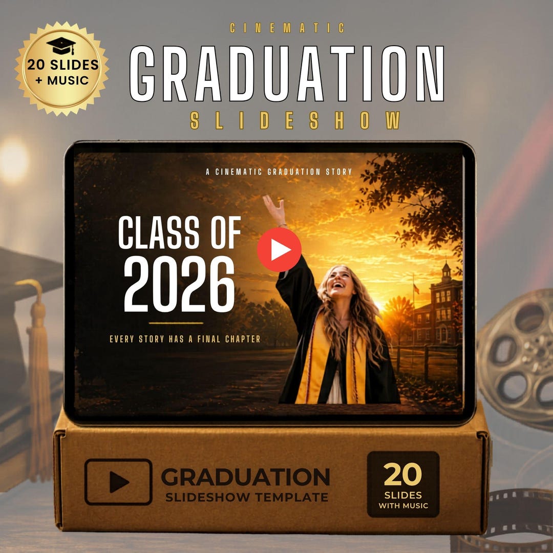 Graduation Video Template Canva, Senior Photo Montage, Class of 2026 - Etsy