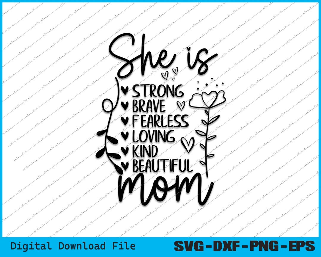 She is Mom SVG, Mother's Day Svg, Blessed Mom Svg, Mom Shirt, Mom Life ...
