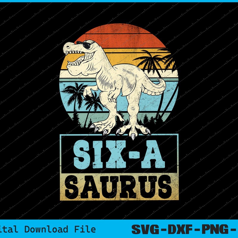 Six a Saurus - Etsy
