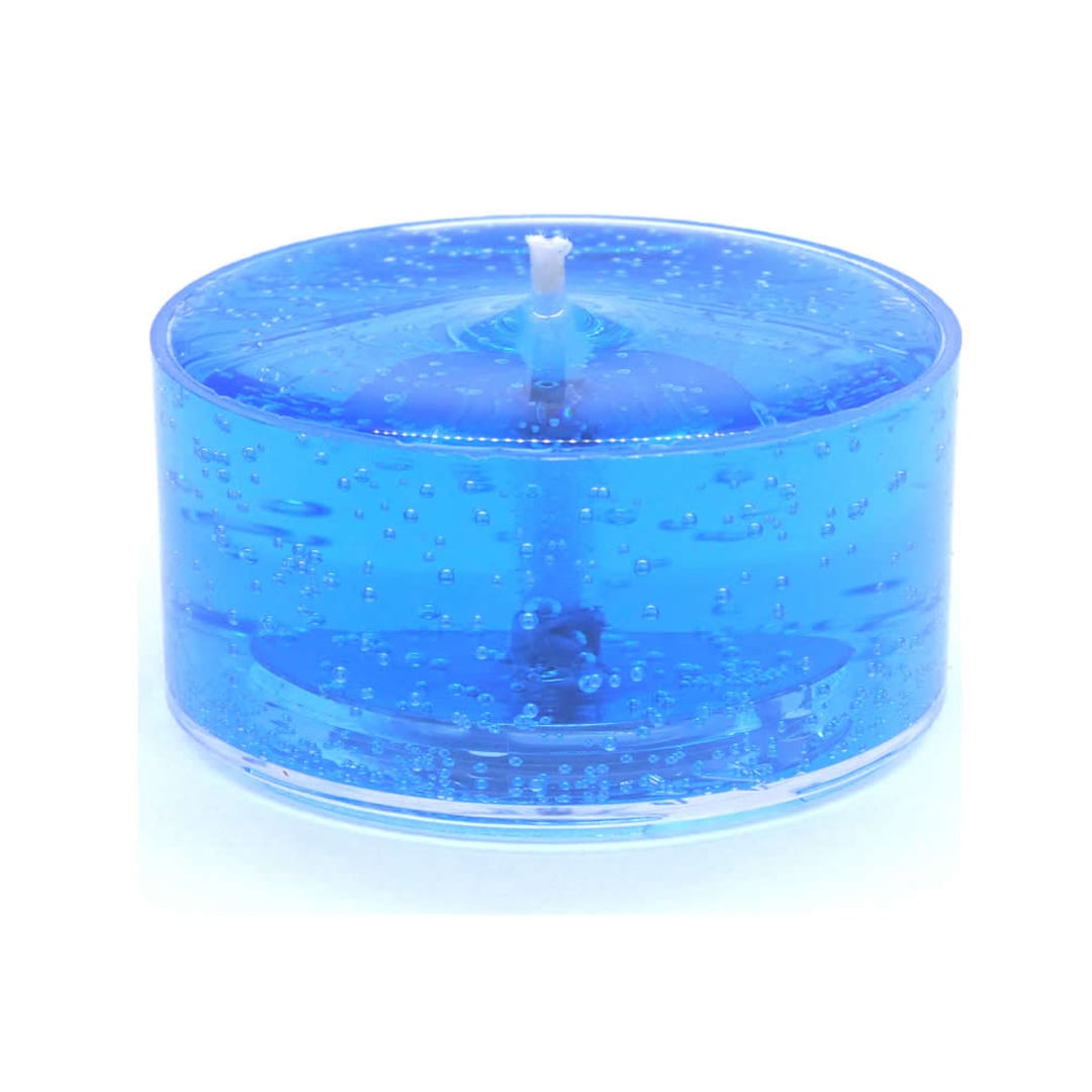 Blue Tea Light Candles: 24-pack Unscented Mineral Oil Tealights, 8-hour ...