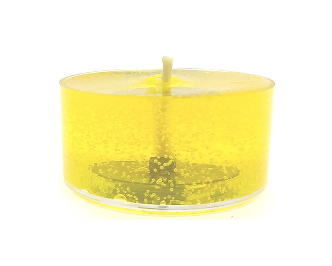 Yellow Tea Light Candles: Unscented Mineral Oil Tealights, 8 Hour Burn ...