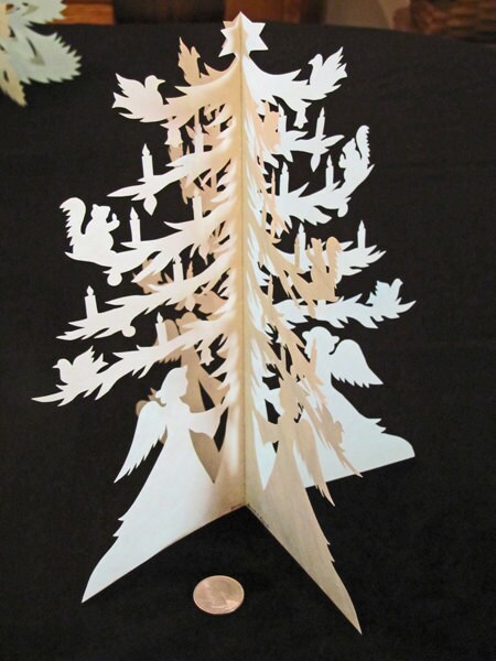 Scherenschnitte Christmas Decor ANGEL CHRISTMAS TREE 10 Inches ...