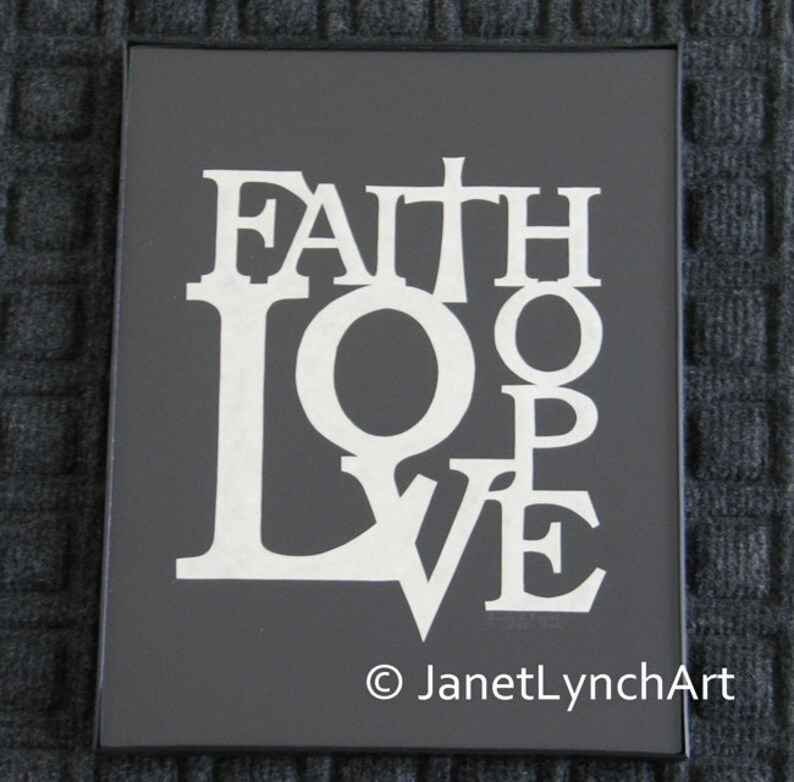 Scherenschnitte Paper Cutting Christian Quote Faith Hope - Etsy