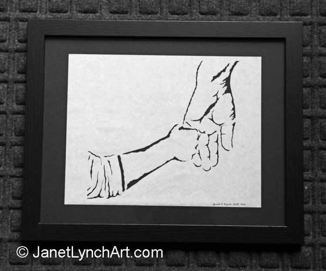 Take Grandpa's Hand - Scherenschnitte - Hand Paper Cutting Art by Janet ...