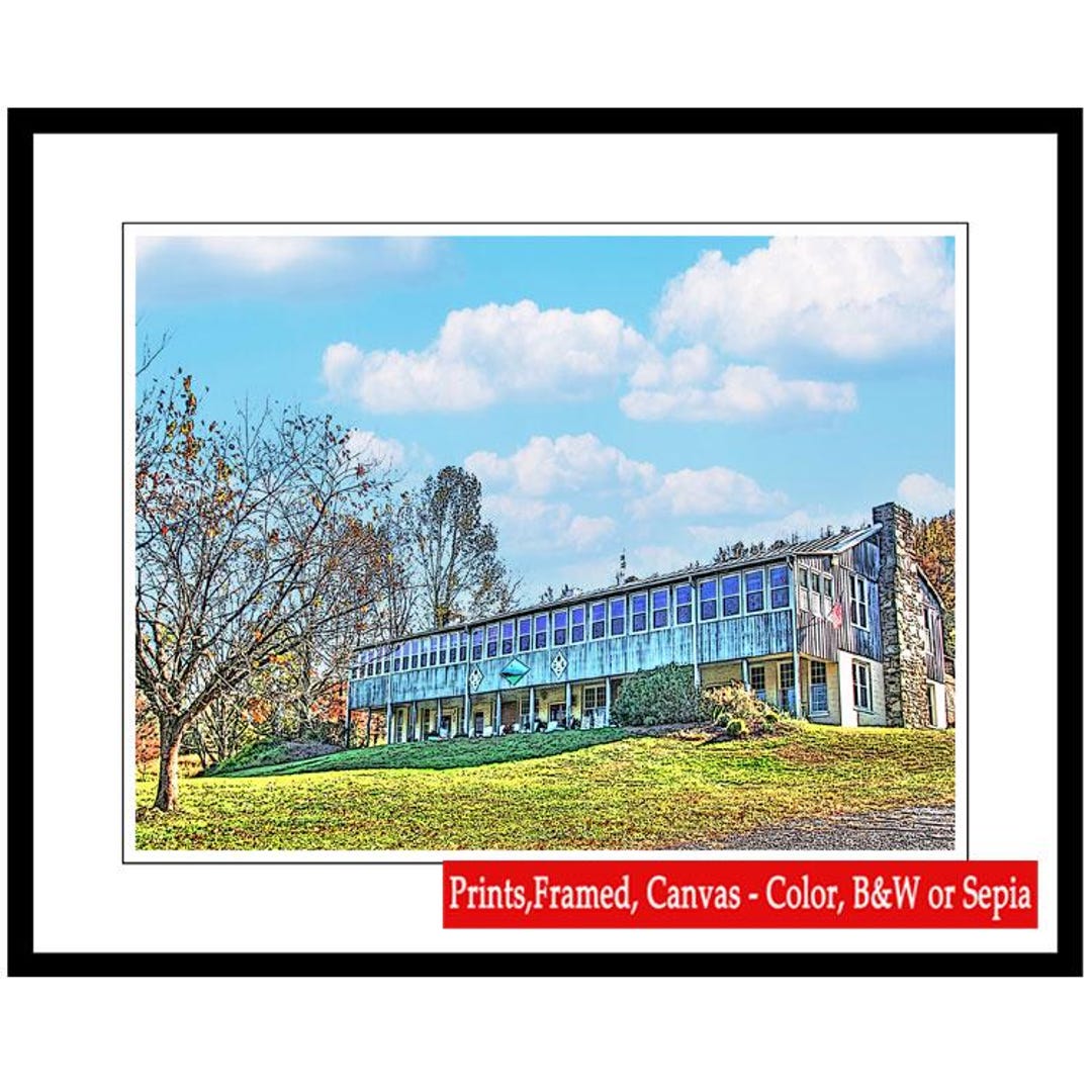 Syria VA Virginia GRAVES MOUNTAIN Lodge Image Map Skyline Canvas Framed ...