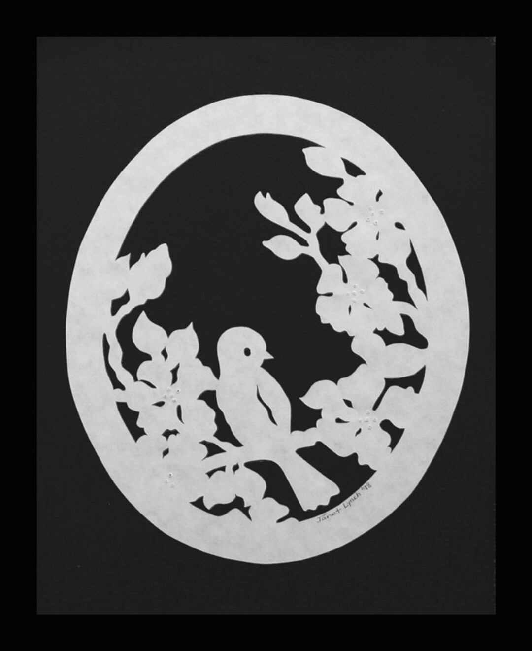 Scherenschnitte - Blue Bird in Dogwood Tree- Spring - Country - Office ...