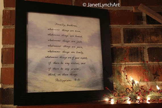 Calligraphy Bible Verse Custom Personalized by Hand Framed | Etsy