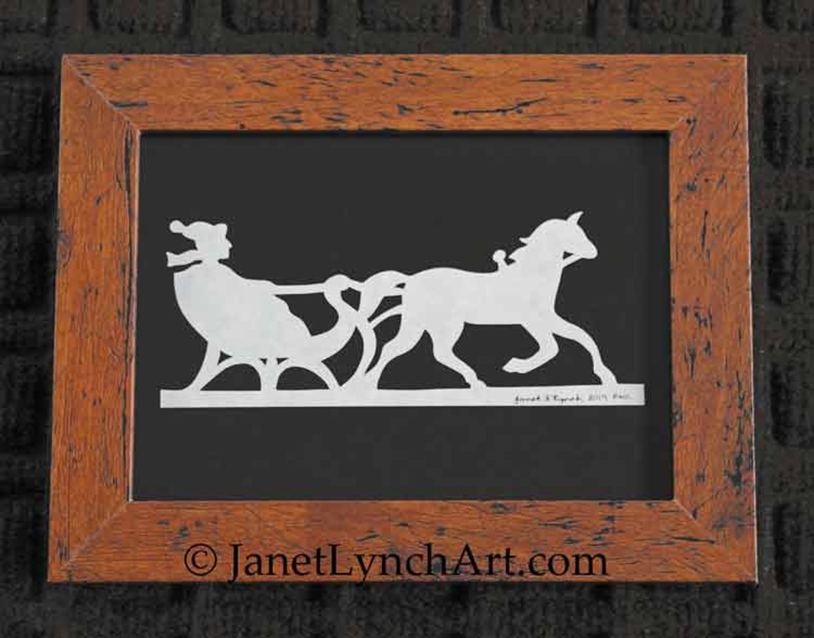 CHRISTMAS -FRAMED SCHERENSCHNITTE- One Horse Open Sleigh - Paper ...