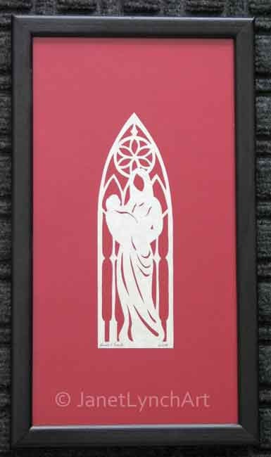 Scherenschnitte Paper Cutting - Mary With Baby Jesus - Christmas ...