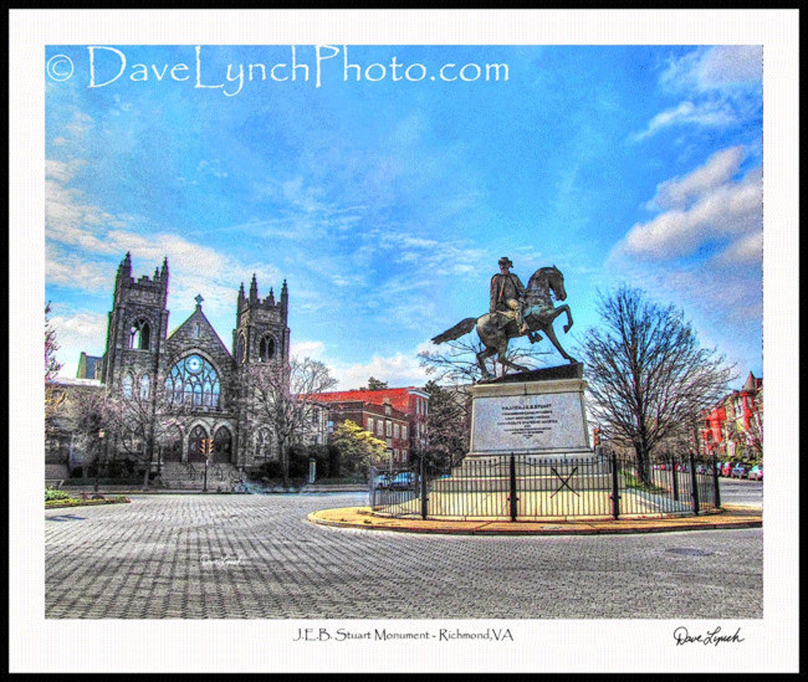 Richmond Virginiaj.e.b. Stuart Monument Stuart Circle Fan - Etsy