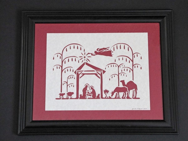CHRISTMAS Nativity SCHERENSCHNITTE Paper Cutting Christian - Etsy