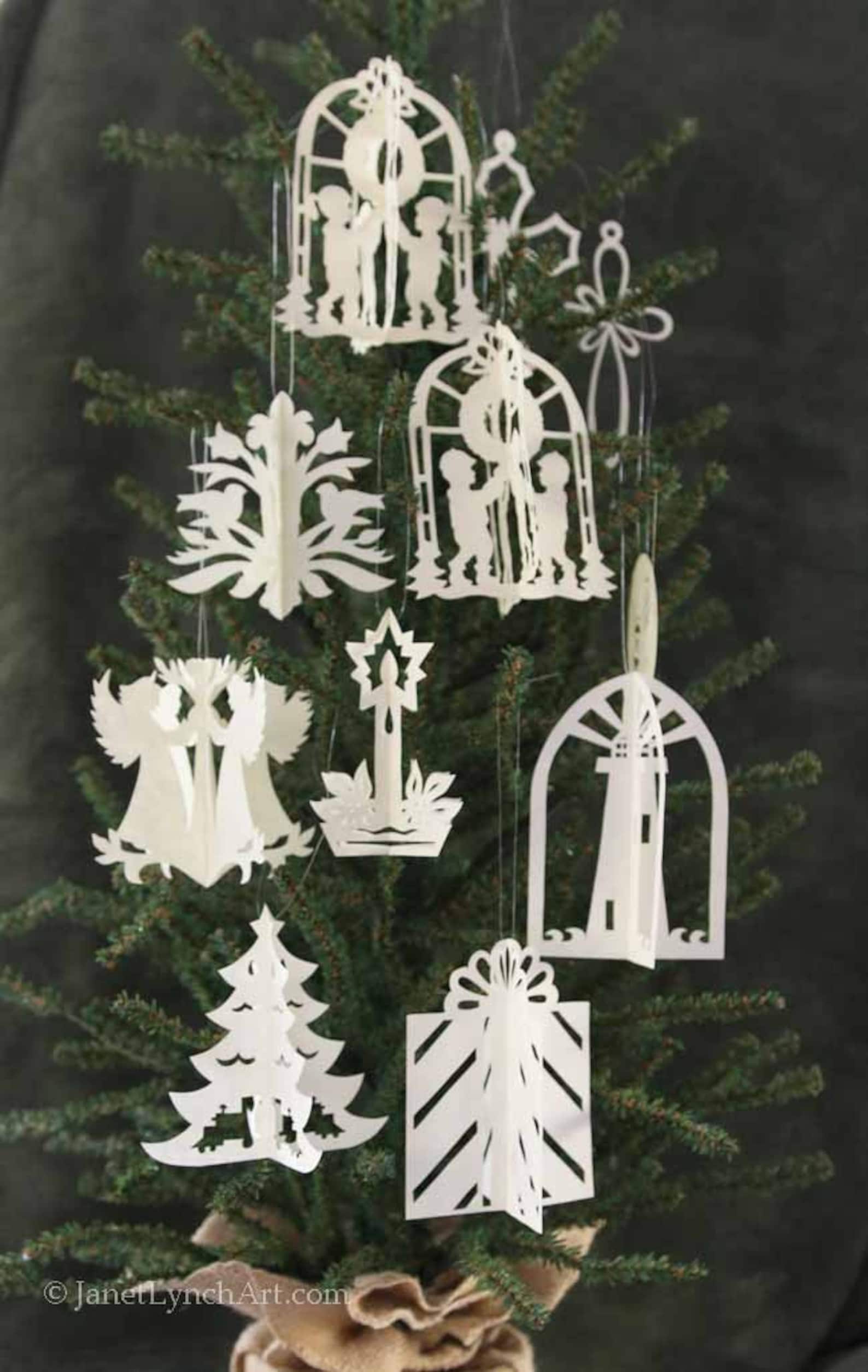 3D Christmas Ornaments Christmas Decorations Scherenschnitte Hand Sewn ...