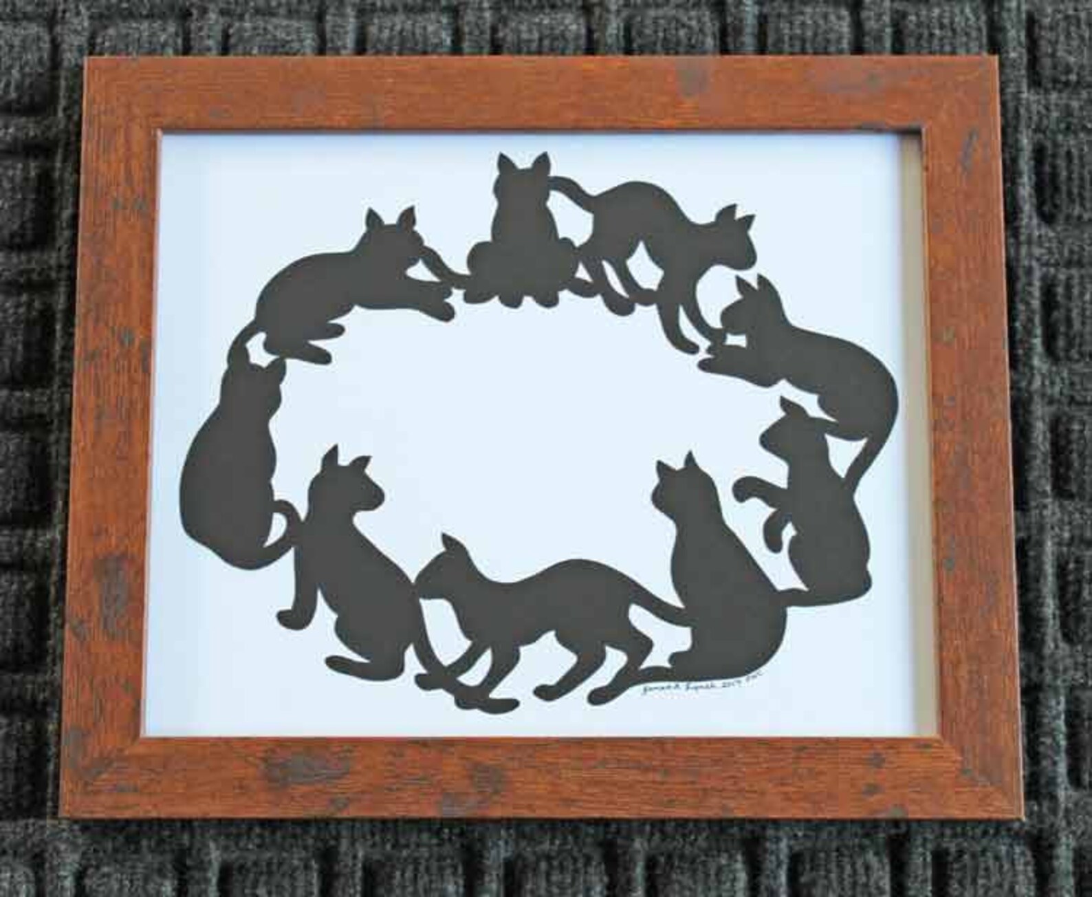 Cats in A Circle - Scherenschnitte - Silhouette - Hand Paper Cutting ...