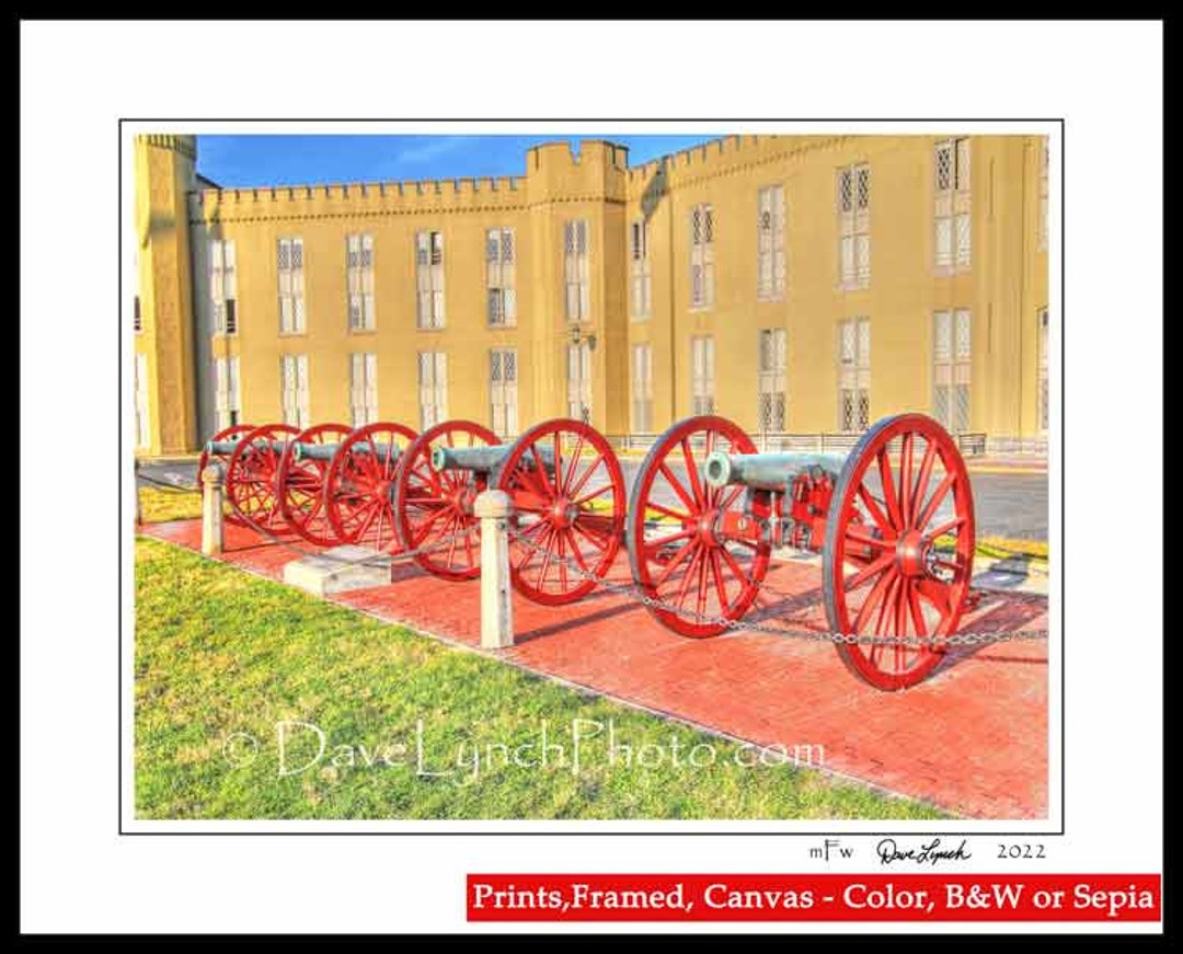 VMI Lexington Va Virginia Old Barracks Lexington Art Photo Vmi CANNONS ...