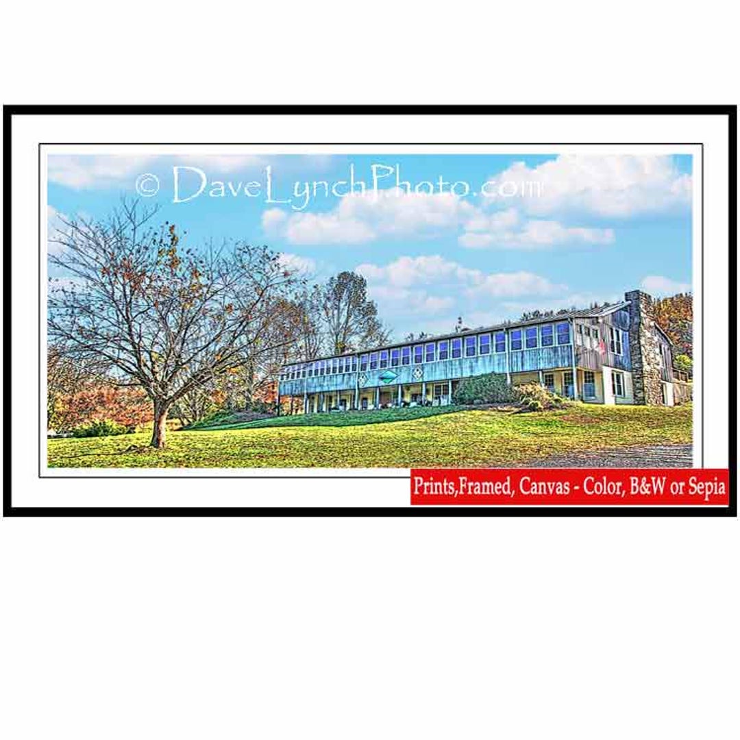 Syria VA Virginia GRAVES MOUNTAIN Lodge Image Map Skyline Canvas Framed ...
