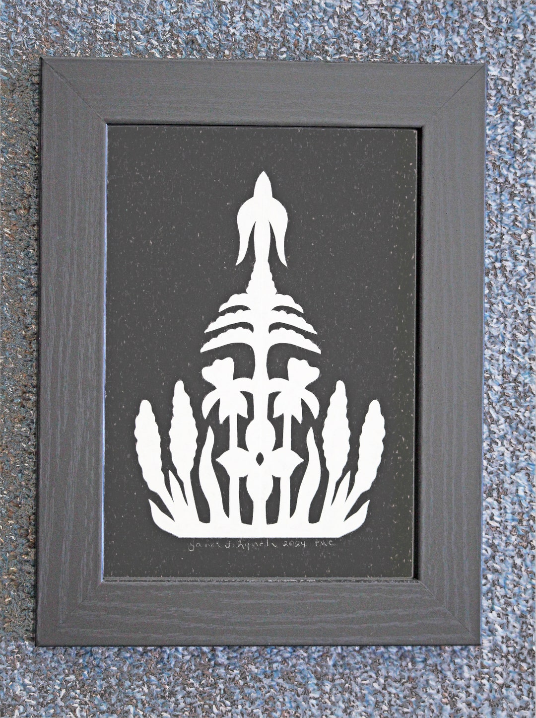 Mixed Flowers - Mothers Day Gift - Silhouette - Scherenschnitte - Hand ...