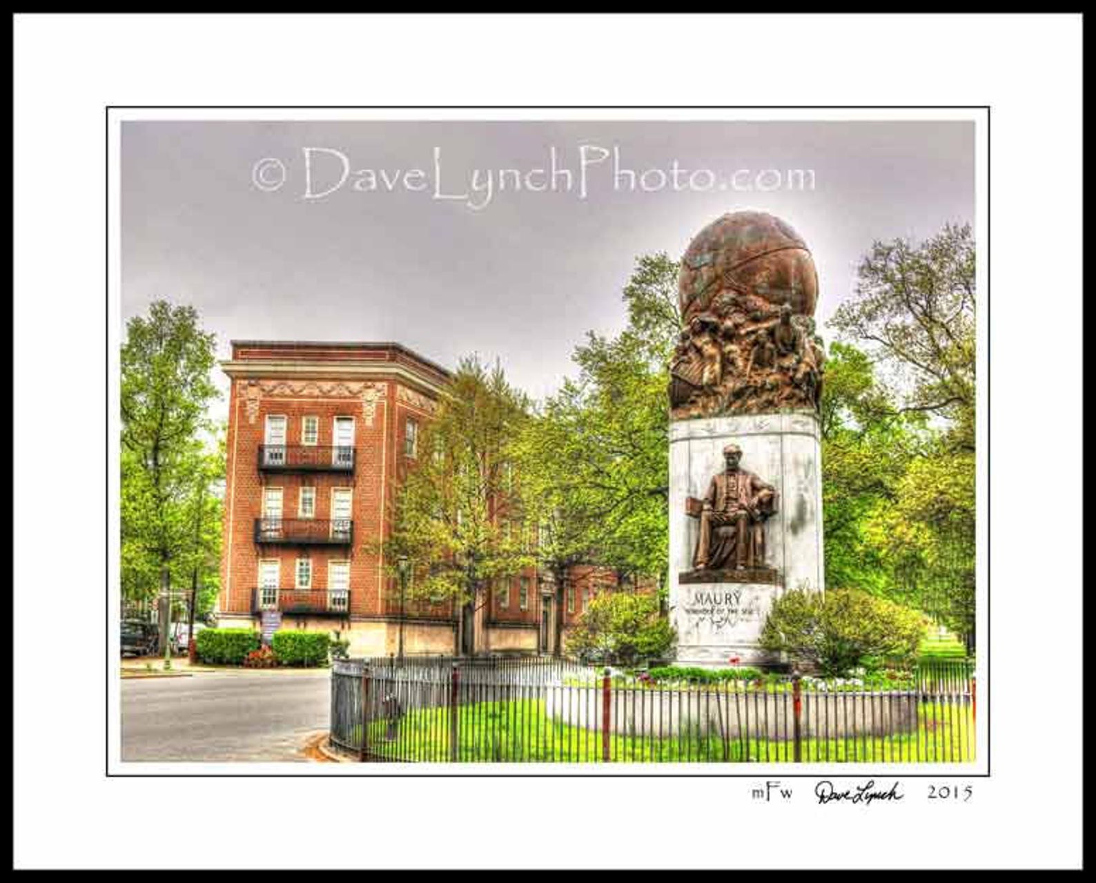 Richmond Va.maury Monument,statue,civil War,confederate,csa Navy,map ...