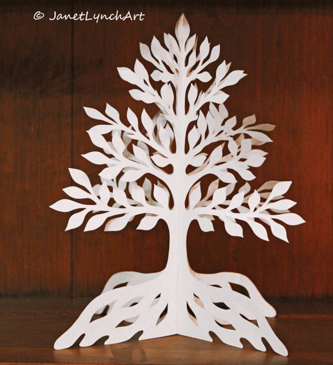 Scherenschnitte Tree Of Life Home Decor Free Standing Table Top 3D Tree ...
