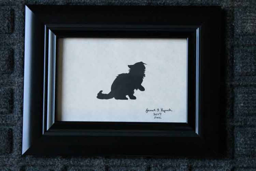 Sneaky Cat - Scherenschnitte - Silhouette - Hand Paper Cutting Art ...